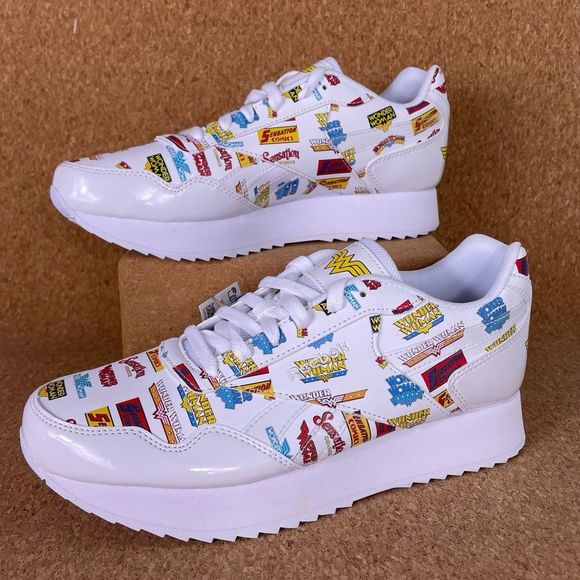 Reebok | Shoes | Reebok Wonder Woman X Dc Comics Retro Logo White ...